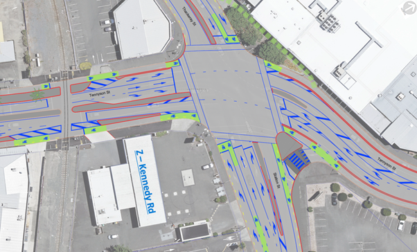 Kennedy-Tennyson intersection improvements, Napier | ViaStrada